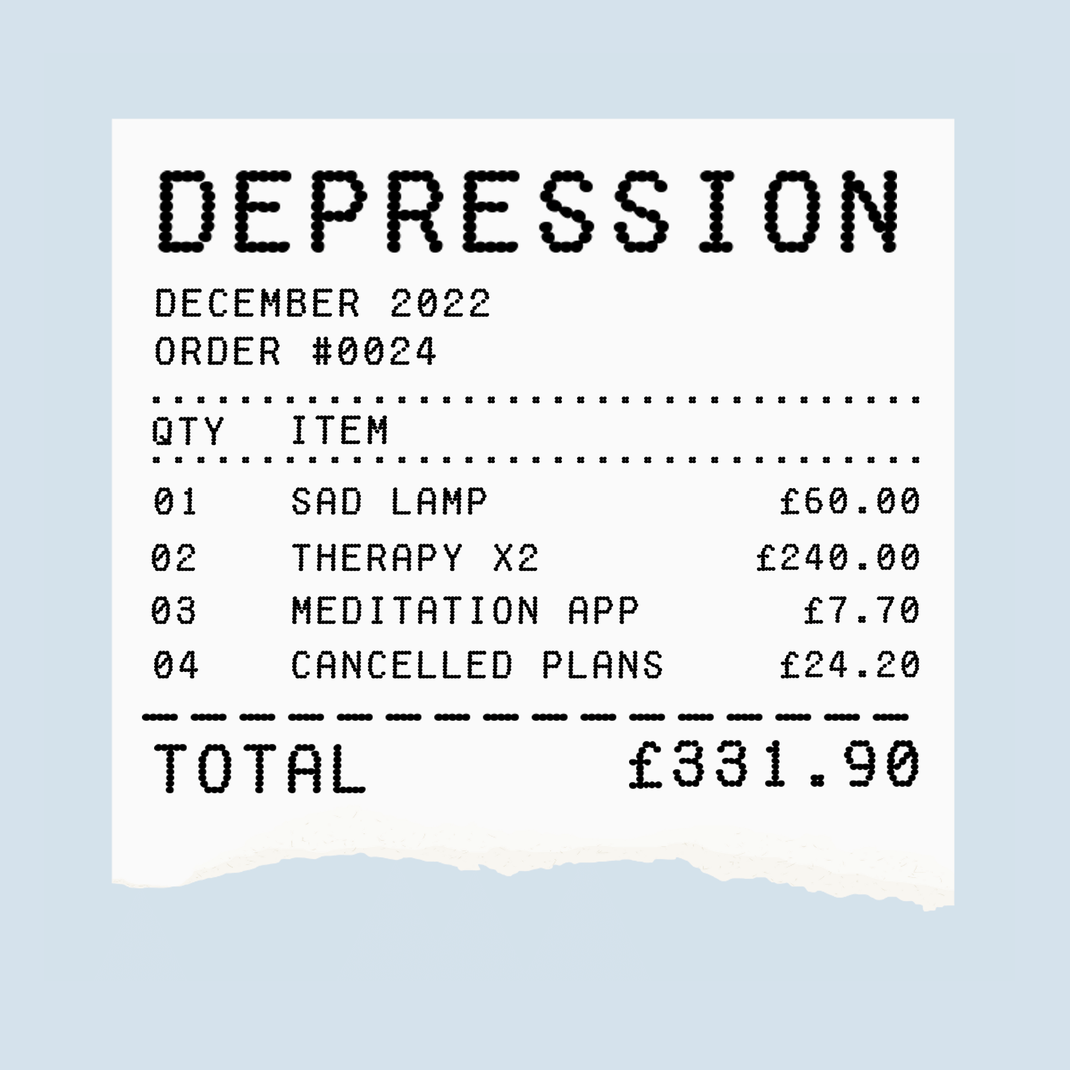 Depression Receipt - Money and Mental Health Policy Institute